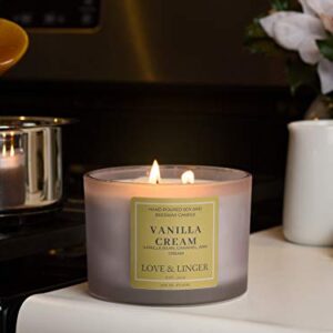 Vanilla Bean Candle | Vanilla Scented Candle | Luxury Soy & Beeswax Candles for Home | 16 oz. Large Jar Candle | Holiday Candles | Warm Vanilla Candle