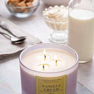 Vanilla Bean Candle | Vanilla Scented Candle | Luxury Soy & Beeswax Candles for Home | 16 oz. Large Jar Candle | Holiday Candles | Warm Vanilla Candle