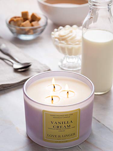 Vanilla Bean Candle | Vanilla Scented Candle | Luxury Soy & Beeswax Candles for Home | 16 oz. Large Jar Candle | Holiday Candles | Warm Vanilla Candle