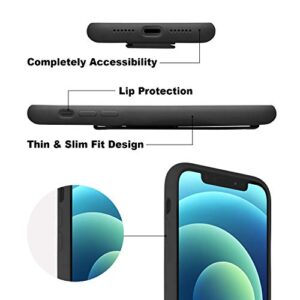 LAUDTEC Silicone Kickstand Case Compatible with iPhone 11 case Vertical and Horizontal Stand Hand Strap Metal Kickstand, Flexible Soft Liquid Silicone Stand Case for iPhone 11(Black)