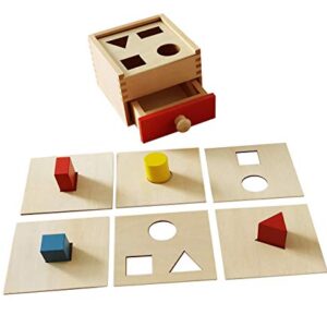 Springbird Montessori Multiple Shapes Permanence Object Box with Drawer