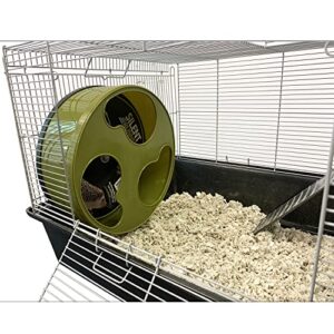 Silent Runner 12" Wide + Cage Attachment + Autoclean Track - Silent, Fast, Durable Exercise Wheel - Sugar Gliders, Degus, Rats, Hedgehogs, Prairie Dogs & Small Pets