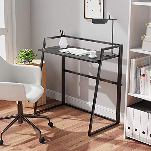 Eureka Ergonomic 33 inch Folding Desk Table, Home Office Collapsible Study Writing PC Laptop Small Computer Desk for Small Spaces No Assembly, Black