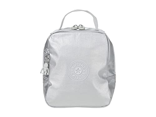 Kipling womens Lyla insulated lunch bag, Bright Silver, Small US