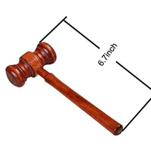 ZYIJUNY Ruth Ginsburg Style Dissent Collar Wooden Courtroom Gavel for RGB Halloween Cosplay Party Favors for Girls