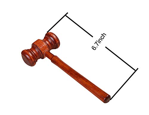 ZYIJUNY Ruth Ginsburg Style Dissent Collar Wooden Courtroom Gavel for RGB Halloween Cosplay Party Favors for Girls