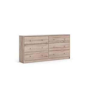 tvilum 6 drawer double dresser, truffle gray