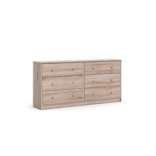 Tvilum 6 Drawer Double Dresser, Truffle Gray