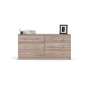 Tvilum 6 Drawer Double Dresser, Truffle Gray