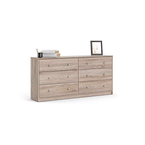 Tvilum 6 Drawer Double Dresser, Truffle Gray