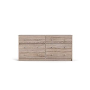 Tvilum 6 Drawer Double Dresser, Truffle Gray