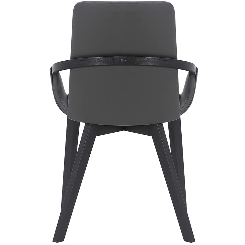 Armen Living Greisen Modern Wood Dining Room Chair, Grey/Charcoal