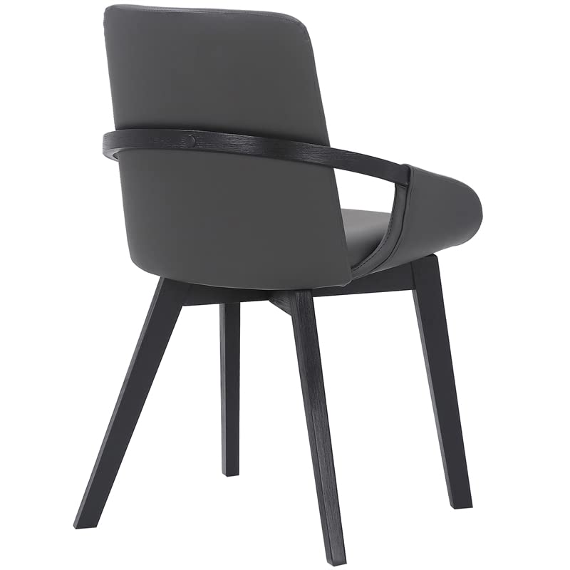 Armen Living Greisen Modern Wood Dining Room Chair, Grey/Charcoal