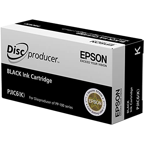 PJIC6-C13S020452 Black Ink Cartridge (1-Pack) for DiscProducer PP-100 in Retail Packaging