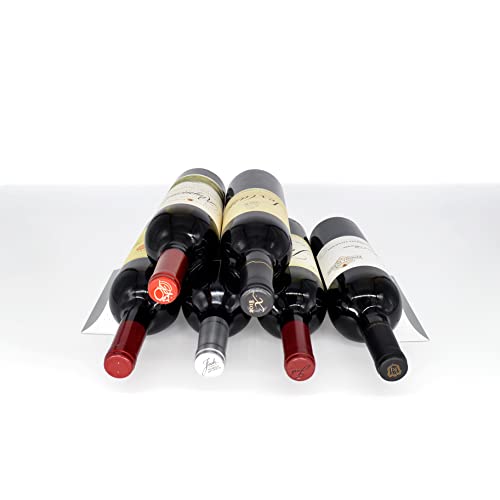 Winebars | The Tiny countertop Wine Rack That Also fits in The Refrigerator (Natural Silver)