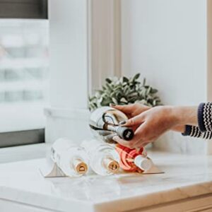 Winebars | The Tiny countertop Wine Rack That Also fits in The Refrigerator (Natural Silver)