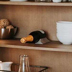 Winebars | The Tiny countertop Wine Rack That Also fits in The Refrigerator (Natural Silver)