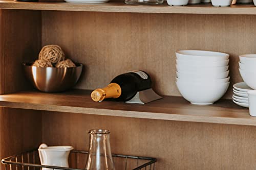 Winebars | The Tiny countertop Wine Rack That Also fits in The Refrigerator (Natural Silver)