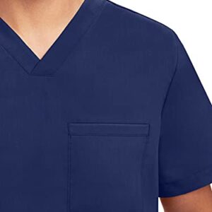 Healing Hands Mens Scrubs Top 3 Pocket Purple Label Jake 2331 V-Neck Scrub Tops for Men Navy L