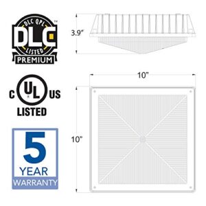 HTG Supply Howard LED Canopy Light | Indoor / Outdoor Gas Station Parking Lot Warehouse Workshop | 39W 5000K Natural Daylight White 3100 Lumens | Die-Cast Aluminum Waterproof Housing | 120v-277v