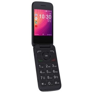 Alcatel GO FLIP 3 Black 4GB 4052W (GSM Unlocked) Flip Phone - For Senior Easy Use (Renewed)