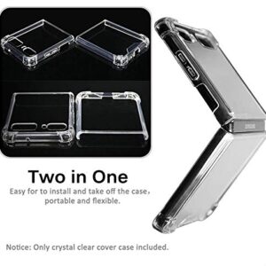 Clear Case for Galaxy Z Flip,Z Flip 5G Case,Ultra Thin Crystal Soft TPU Rubber Scratch Resistant Anti-Slip Phone Case for Samsung Galaxy Z Flip/Z Flip 5G (Clear)