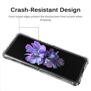 Clear Case for Galaxy Z Flip,Z Flip 5G Case,Ultra Thin Crystal Soft TPU Rubber Scratch Resistant Anti-Slip Phone Case for Samsung Galaxy Z Flip/Z Flip 5G (Clear)