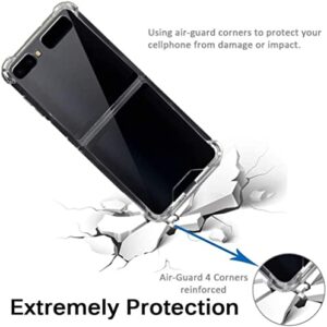 Clear Case for Galaxy Z Flip,Z Flip 5G Case,Ultra Thin Crystal Soft TPU Rubber Scratch Resistant Anti-Slip Phone Case for Samsung Galaxy Z Flip/Z Flip 5G (Clear)