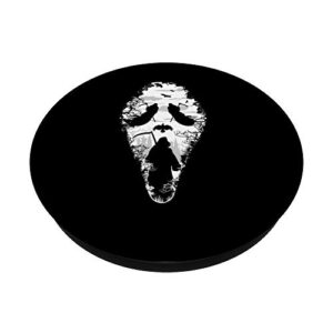 Grim Reaper Face Halloween Horror Trick Or Treat Scary Gift PopSockets Swappable PopGrip