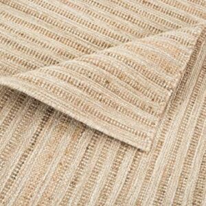 Continental Rug Company Natures Mix Jute/Wool Area Rug, 2' x 3', Natural