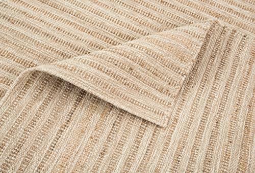 Continental Rug Company Natures Mix Jute/Wool Area Rug, 2' x 3', Natural