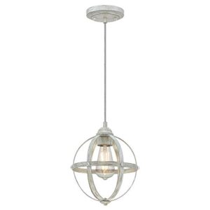 westinghouse lighting 6110700 stella mira vintage one-light indoor mini pendant light antique ash finish, brushed nickel