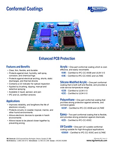 MG Chemicals 422C - Silicone Conformal Coating Pen, Protects Circuit Board Traces, 5mL Pen (422C-P)