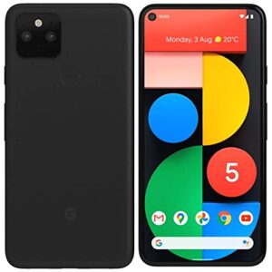 unlocked google pixel 5 128gb just black ga01316-us (renewed)