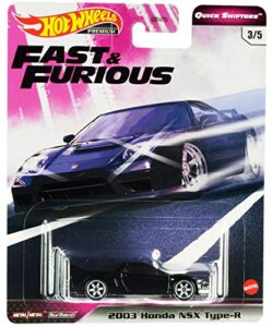 diecast hotwheels 2020 premium fast& furious quick shifters 3/5, 2003 h0nda nsx type-r (black)