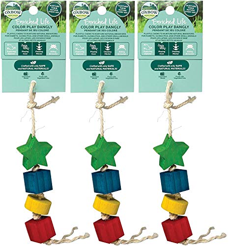 Oxbow Animal Health 3 Pack of Enriched Life Color Play Dangly Small Pet Chew Toys