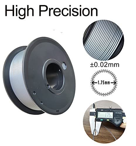 Maths PLA+ 3D Printer Filament 1.75mm (±0.02 mm), 0.25Kg/Spool, Total 1Kg/2.2lb, Independent Vacuum Package. 4 Colors Pack for 3D Printer & 3D Pen-Golden(Dark), Silver, Black, White