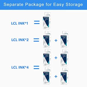 LCL Compatible Refill Ink Bottle Replacement for 522 T522 T522120 T522220 T522320 T522420 ET-2720 Workforce ET-4700 (2Black, Cyan, Magenta, Yellow)