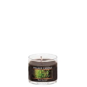 village candle black bamboo, mini glass votive, 1.2 oz