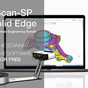 Shining3D [ EinScan-SP ] White Light Desktop 3D Scanner with Solid Edge SHINING3D Edition CAD Software, 0.05mm Accuracy, 4s Scan Speed, 1200mm Cubic Max Scan Volume, Fixed/Auto Scan Mode