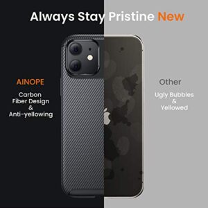 AINOPE 2020 New iPhone 12 Mini Case [5.4 inches], Full Covered Shockproof Protective Case Soft TPU Protective Cover Compatible with iPhone 12 Mini -Black