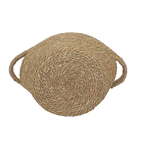 Household Essentials Cattail Woven Wicker Basket Set | Small Medium Large | Brown