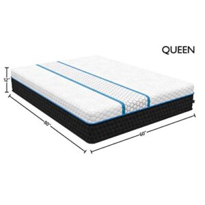 EquaLite Plus Copper Cooled Hybrid Mattress 12-inch, Queen, Firm