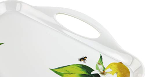 Calypso Basics Fresh Lemons by Reston Lloyd 2pc Melamine Tray Set, Lemons with Honey Bees