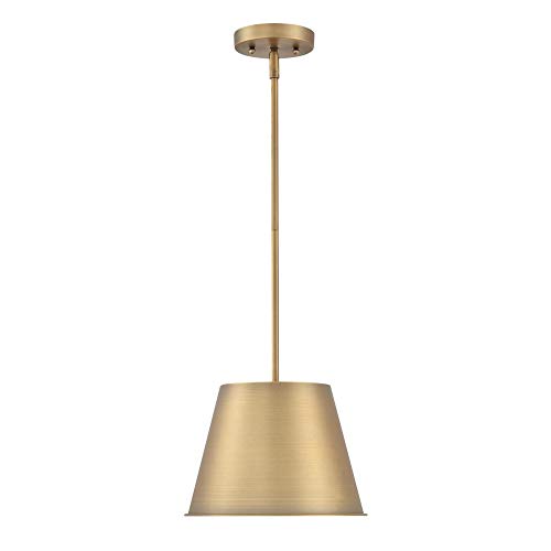 Westinghouse Lighting 6111500 Derose Transitional One-Light Indoor Pendant Light Brushed Brass Finish