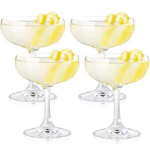 true coupe glasses martini daiquiri manhattan cocktail barware glass, clear ,4 count (pack of 1)