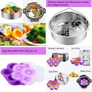 Accessories for Instant Pot, Sugaroom 100 PCS Pressure Cooker Accessories Set Compatible with Instant Pot Accessories 6 qt 8 quart-2 Steamer Baskets, Springform Pan, Egg Rack, Egg Bites Mold and More