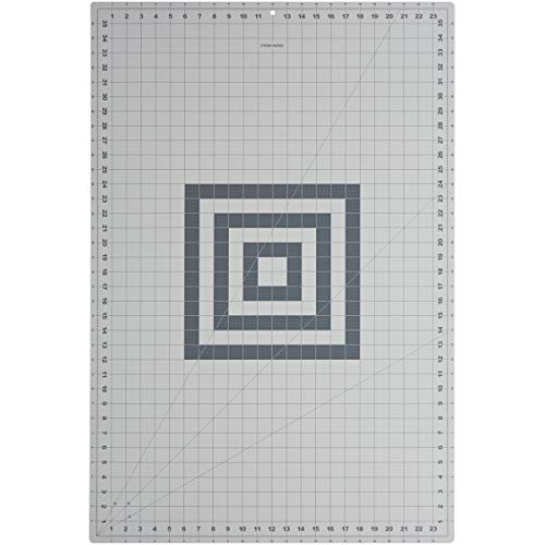 Fiskars Craft Supplies: Self Healing Cutting Mat for Crafts, Sewing, and Quilting Projects, 24x36” (12-83727097J), Gray & Acrylic Ruler, 6x24 Inch