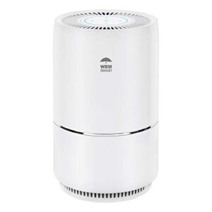 hepa filter air purifier for extra large room, 25db quiet cleaner for virus, bacteria, pollen, smoke, dust, white