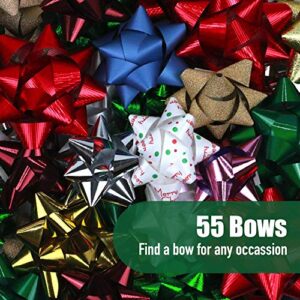 Assorted Gift Wrap Bows for Christmas, Holidays, and Birthdays (Christmas Mix)